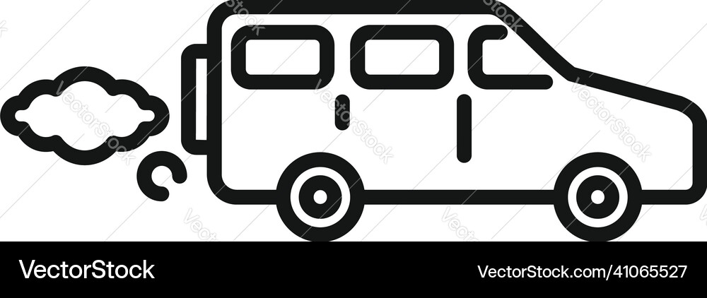 Gasoline car icon outline global Royalty Free Vector Image