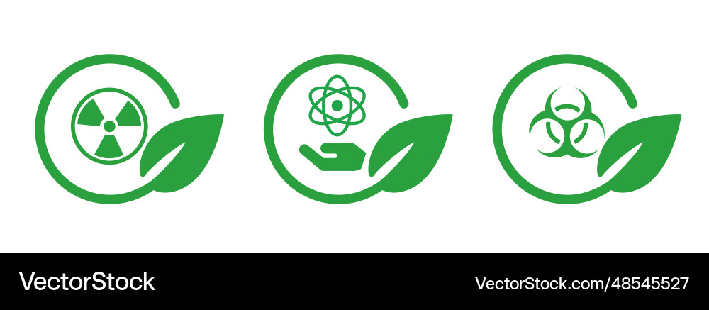 Hazardous biological biohazard atomic radioactive Vector Image