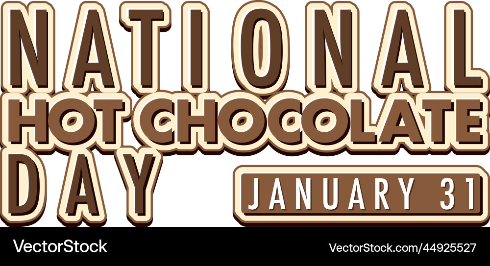 National hot chocolate day banner design Vector Image