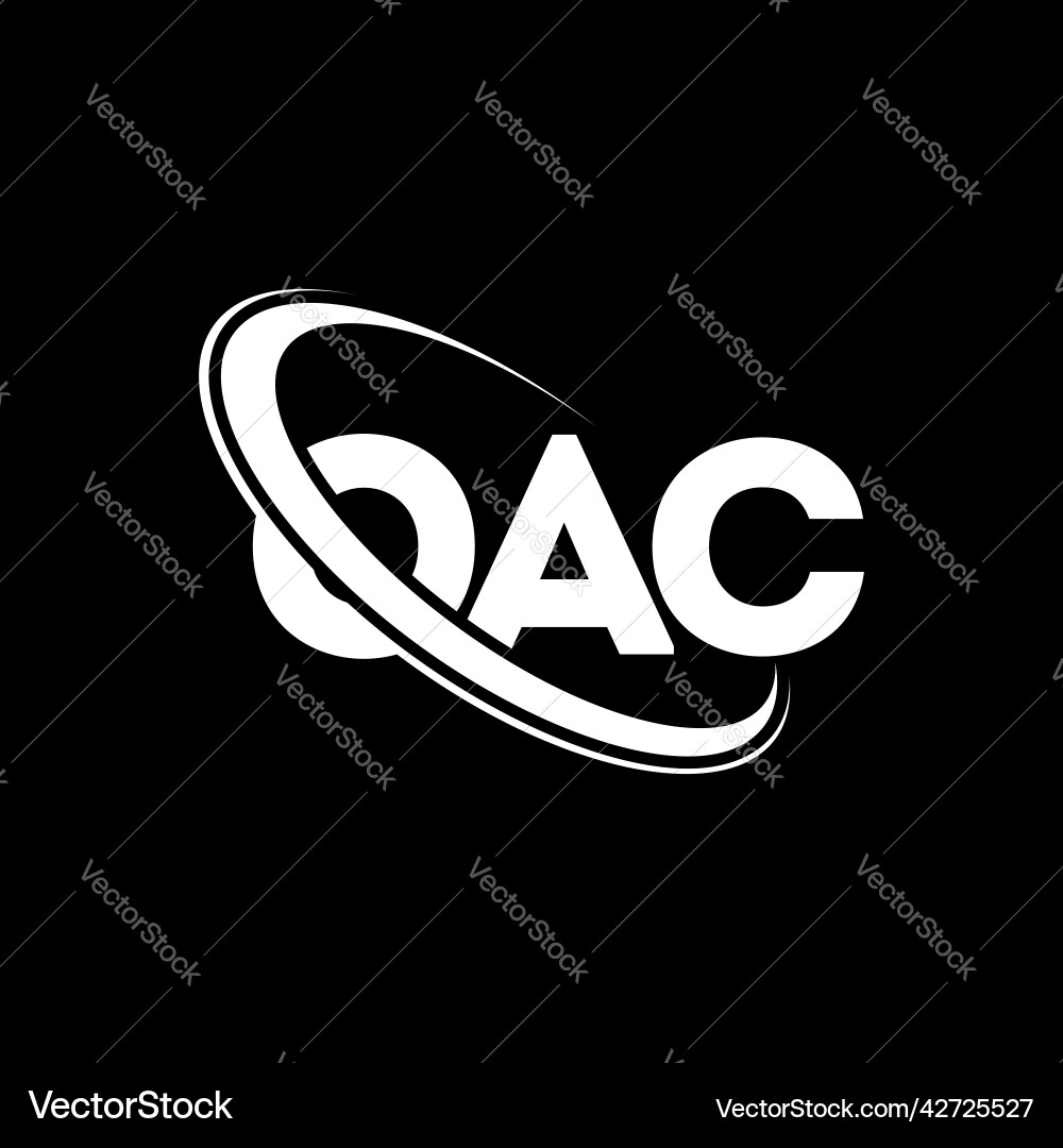 Oac logo letter letter logo design Royalty Free Vector Image