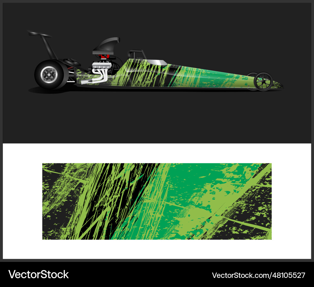 Race car wrap decal designs abstract racing Vector Image