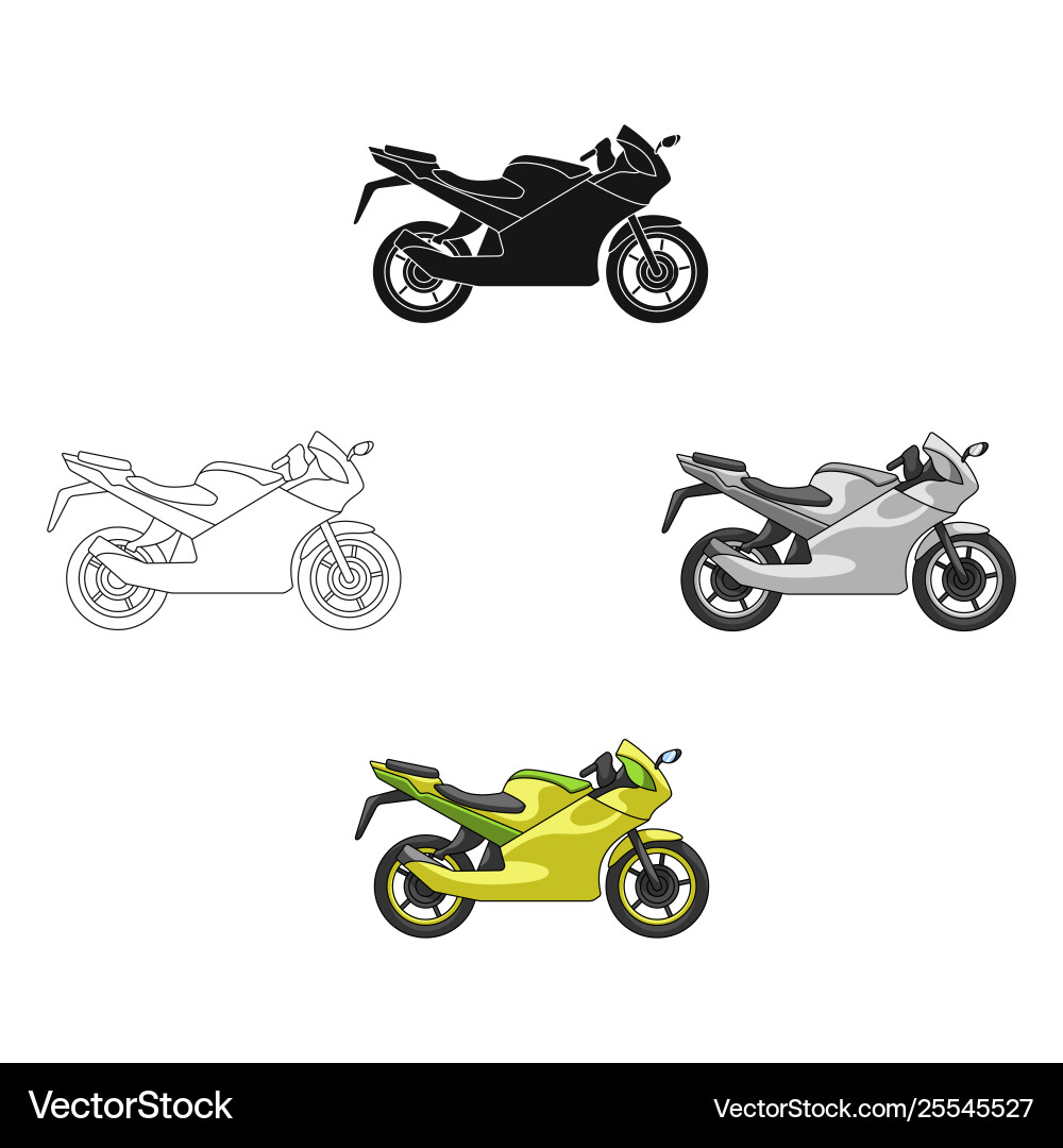 Racing motorcycleextreme sport single icon Vector Image