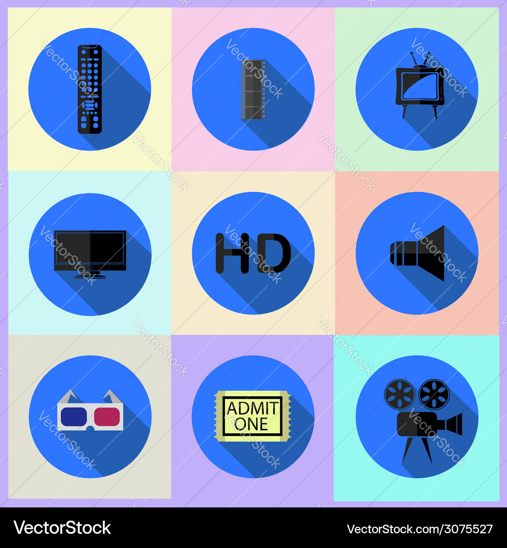 Set of media icon Royalty Free Vector Image - VectorStock