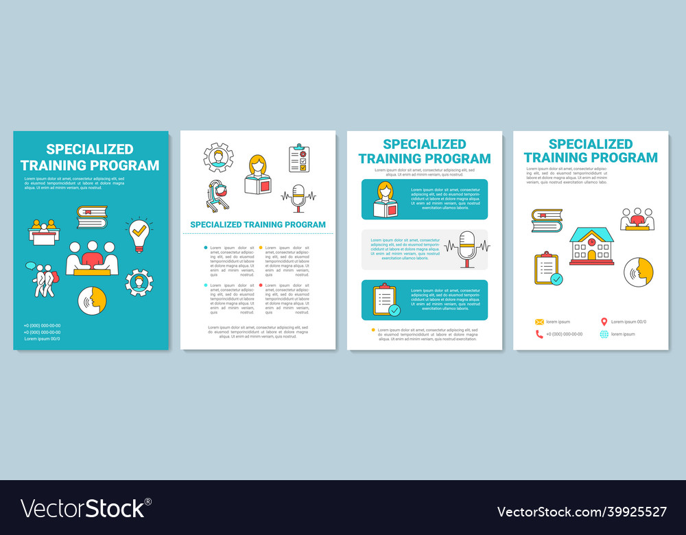 Specialized training program brochure template Vector Image