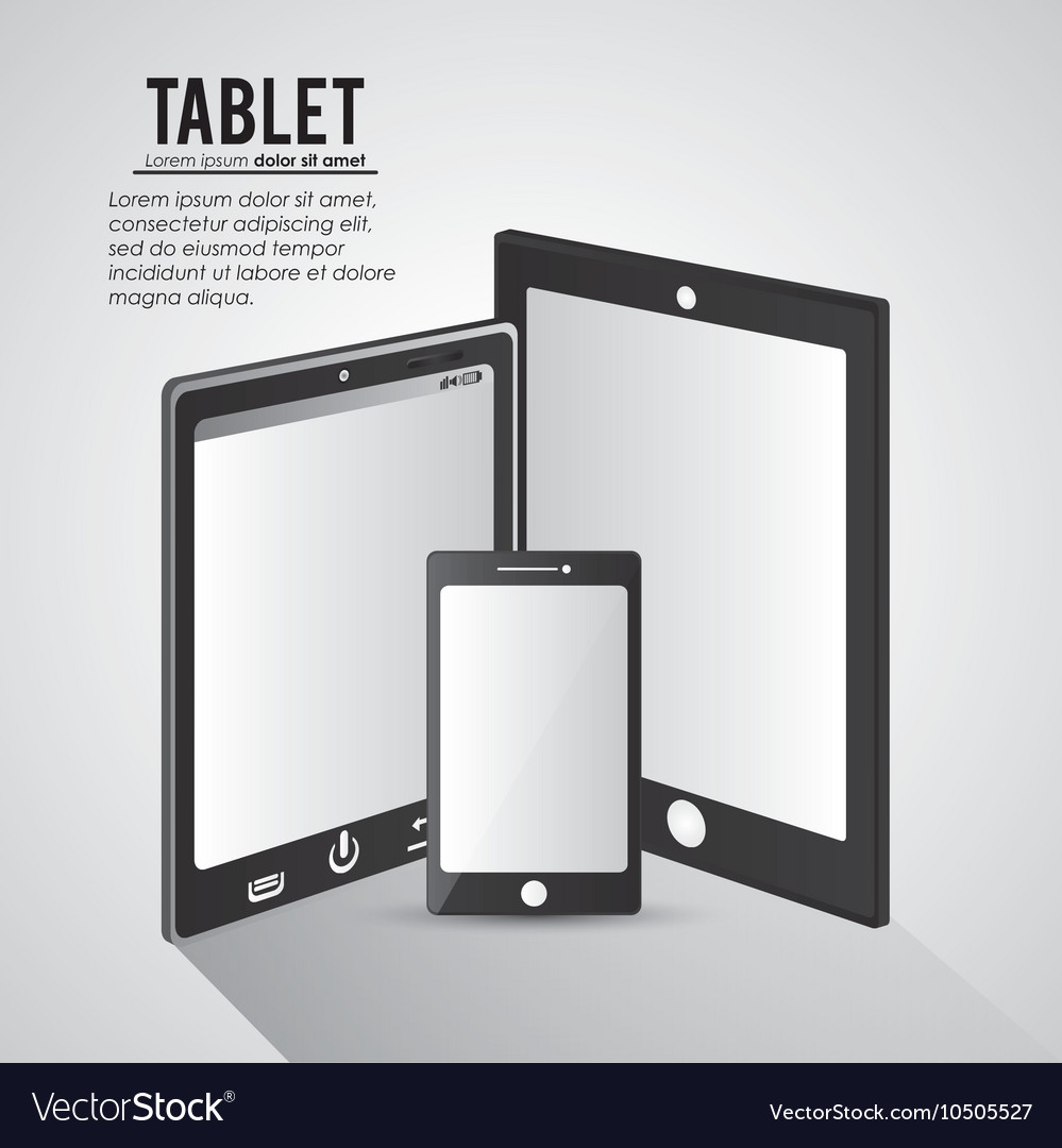 Tablet device technology design Royalty Free Vector Image