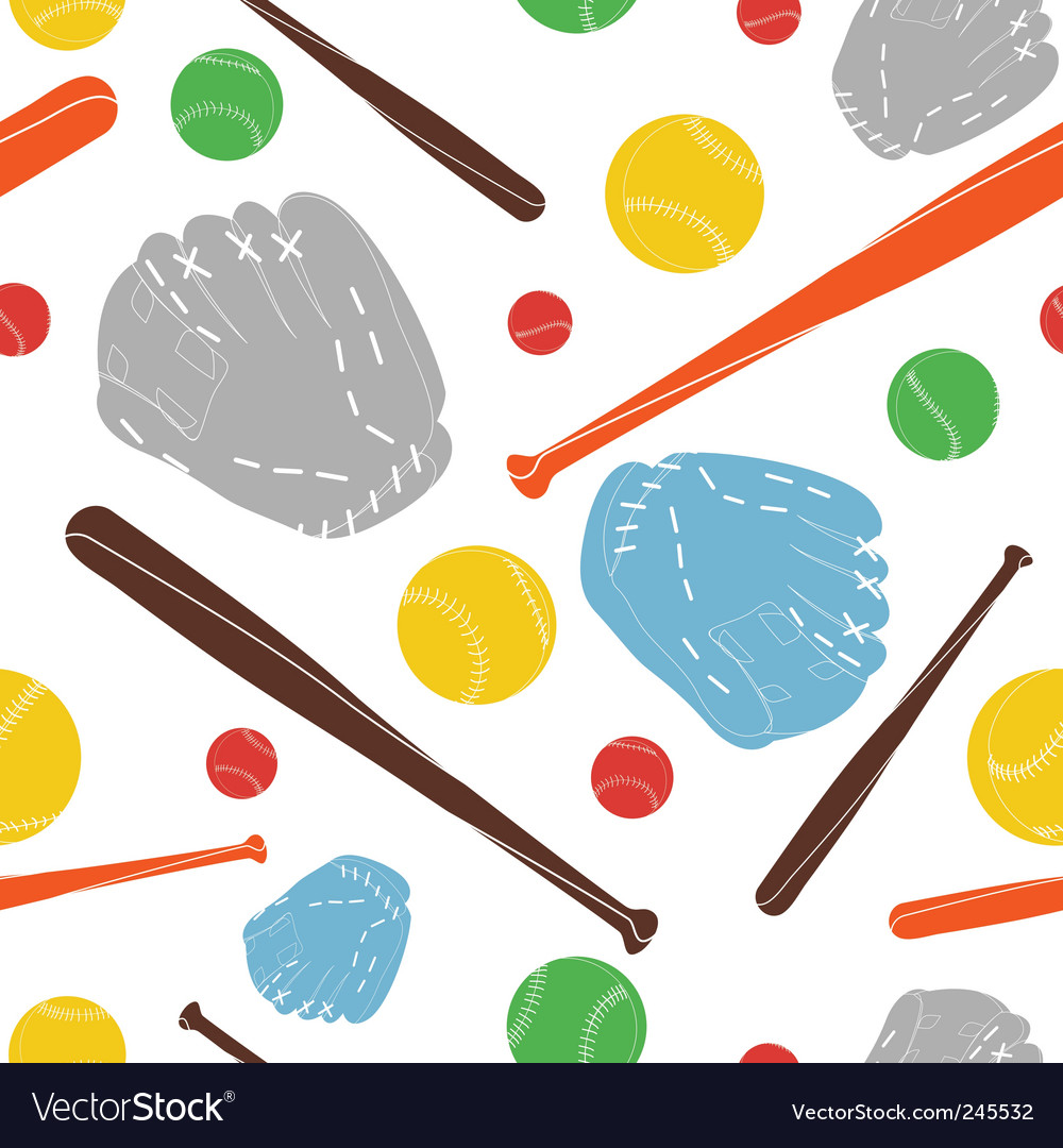 Baseball pattern Royalty Free Vector Image - VectorStock