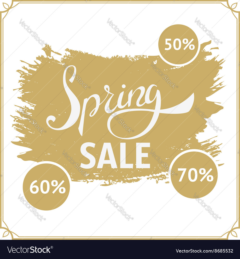 Big spring sale 70 off design template Royalty Free Vector