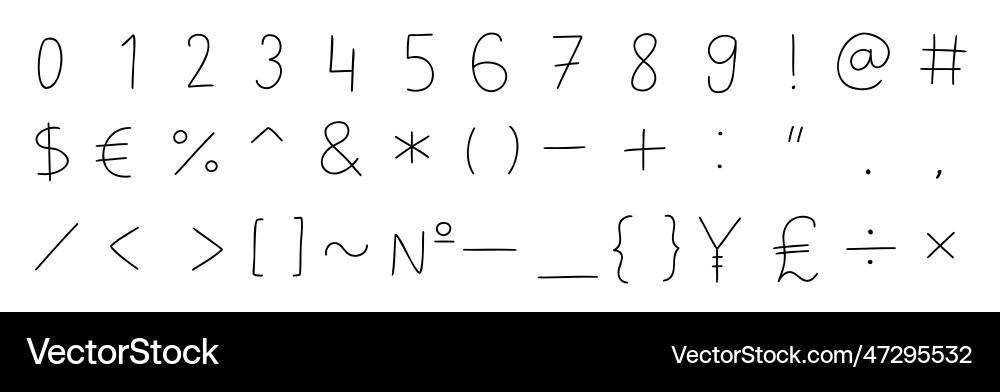 Black special mathematical and other symbols Vector Image