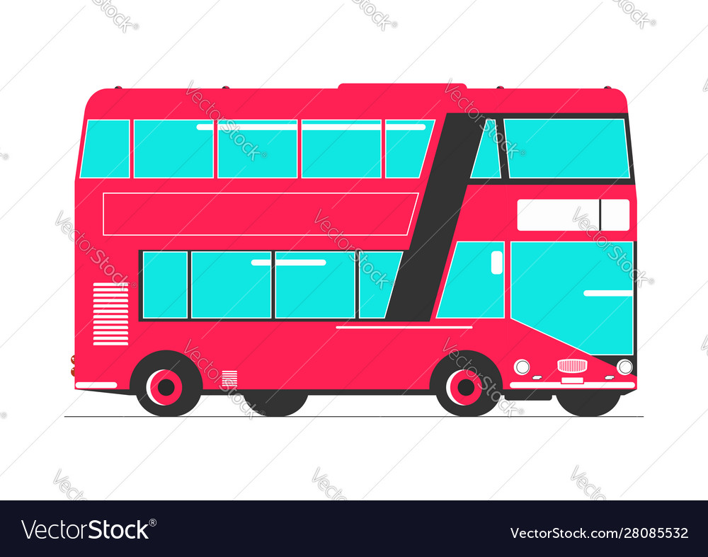 Double decker Royalty Free Vector Image - VectorStock