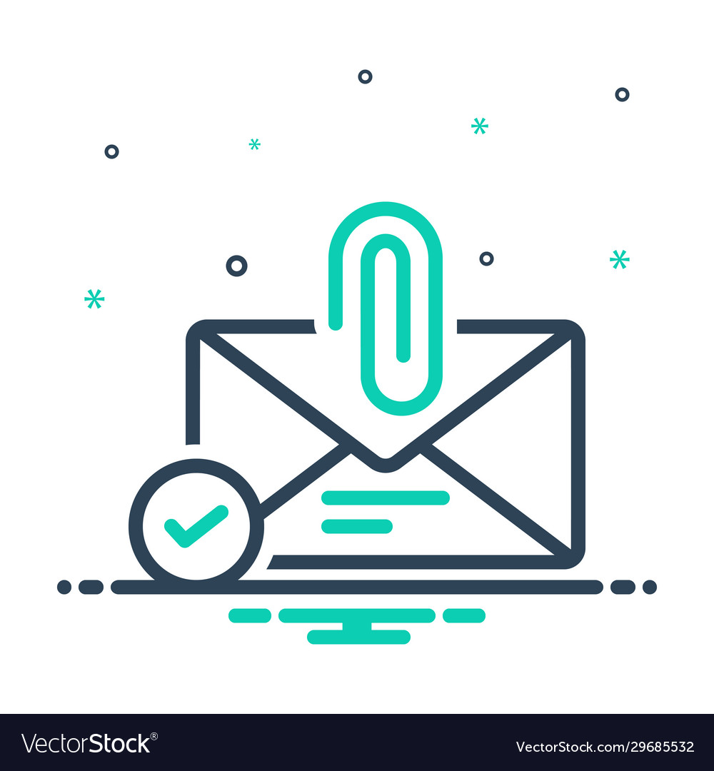 Email attachment Royalty Free Vector Image - VectorStock