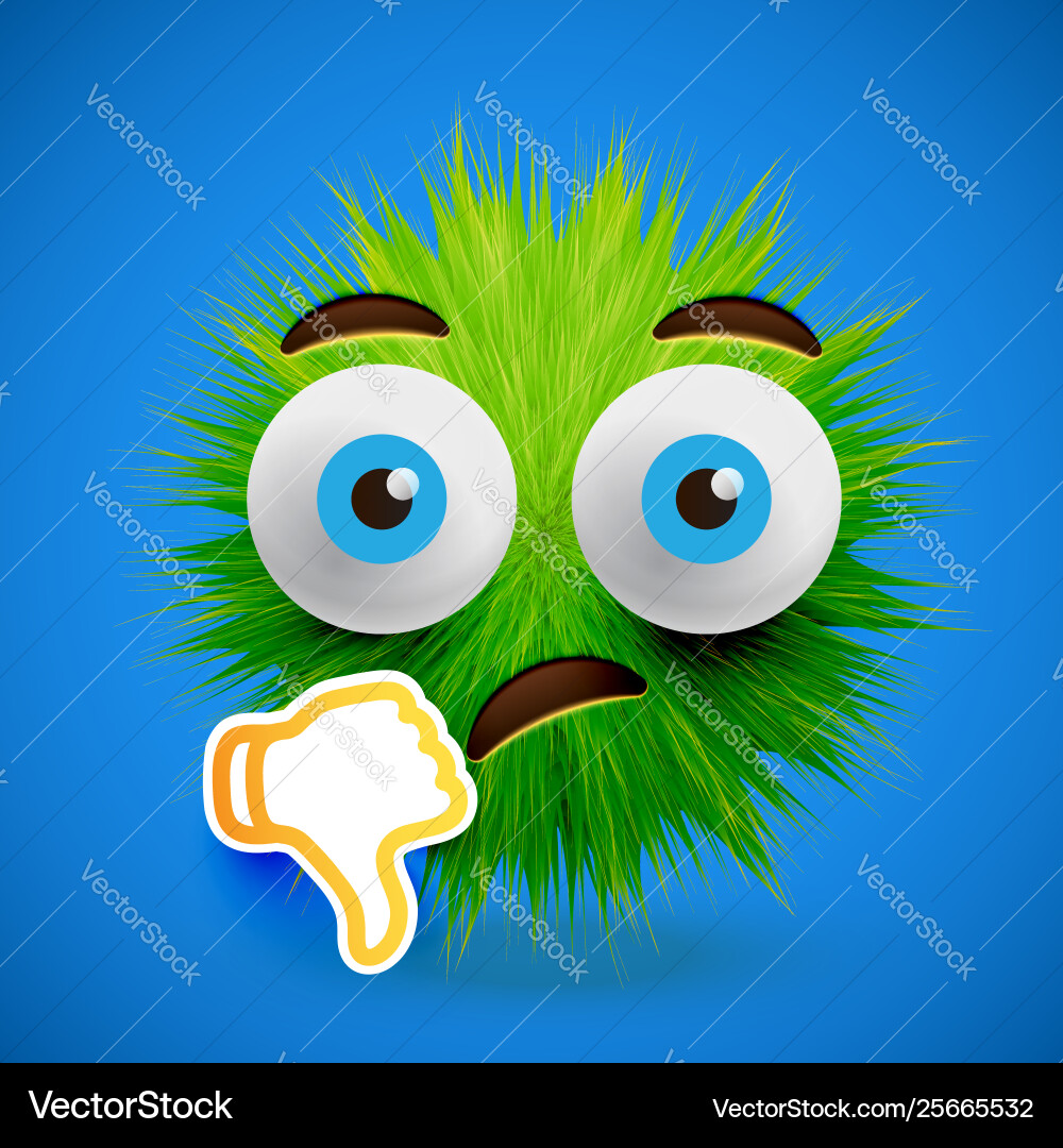 High-detailed 3d fur smiley emoticon Royalty Free Vector