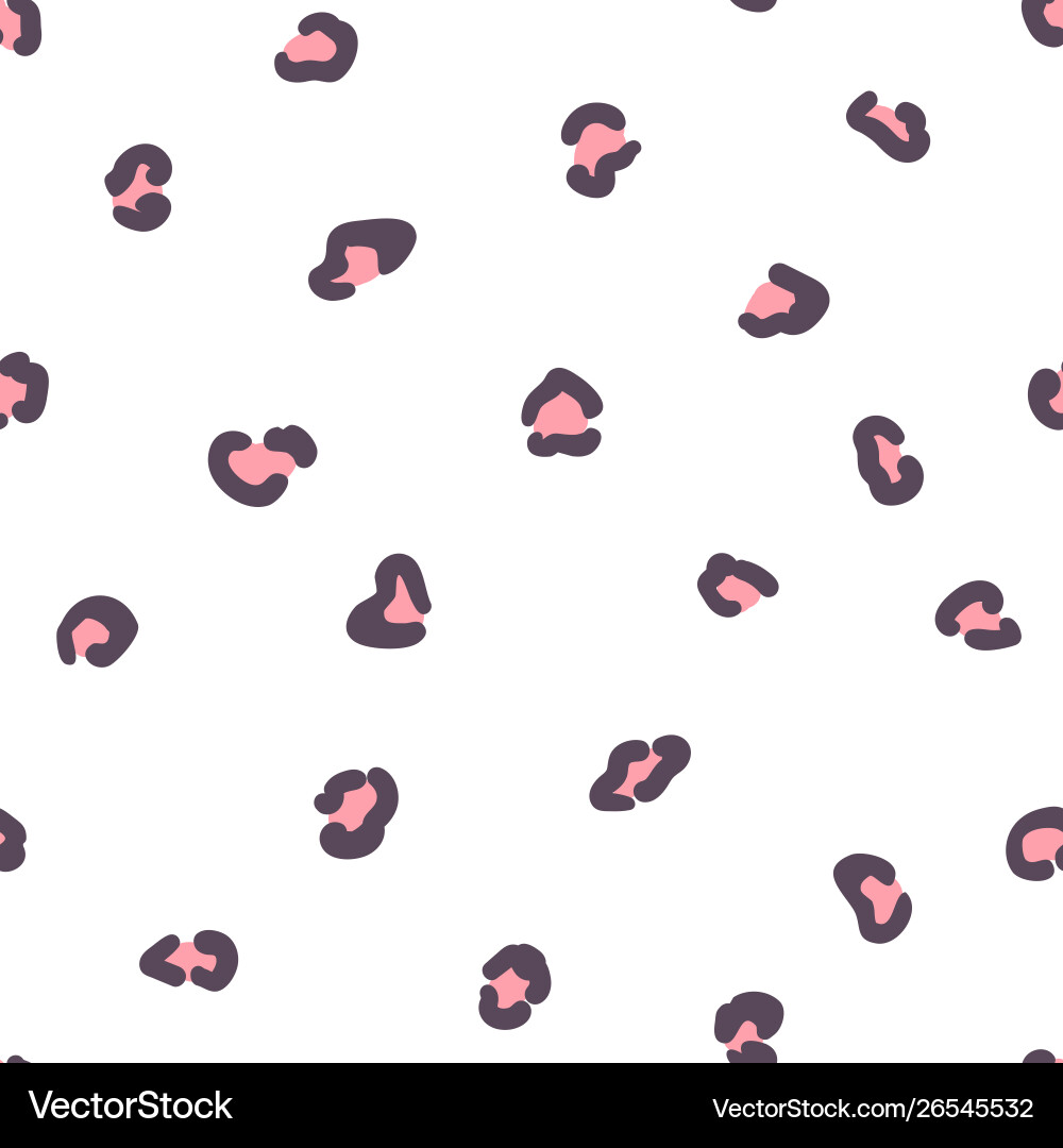 Leopard skin print spot stains seamless Royalty Free Vector
