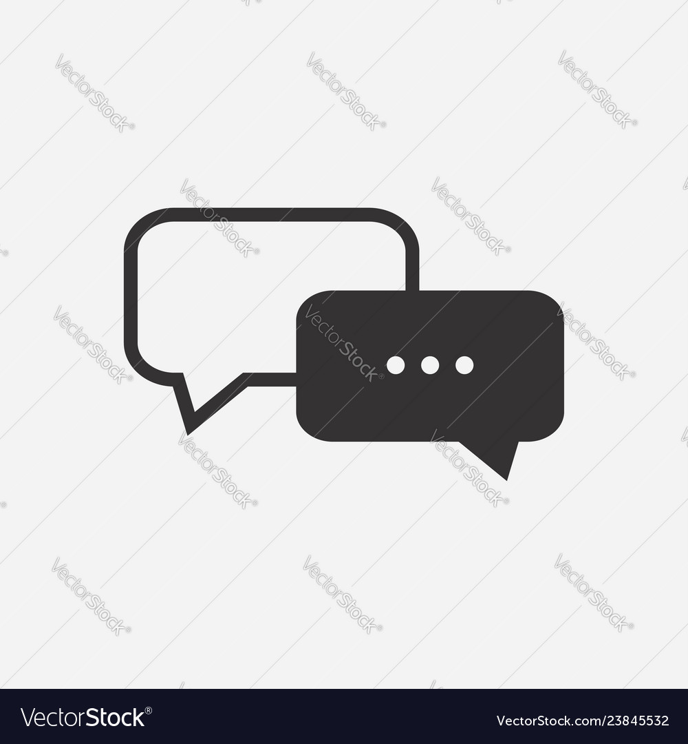 Message icon chat Royalty Free Vector Image - VectorStock