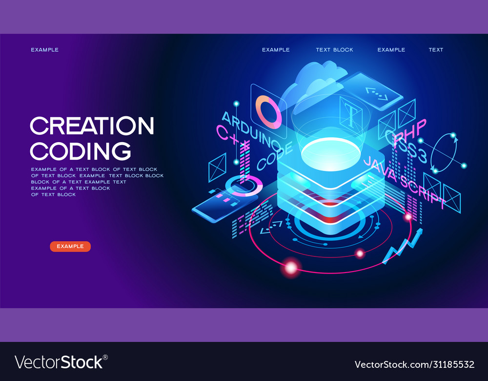 Programming web banner Royalty Free Vector Image