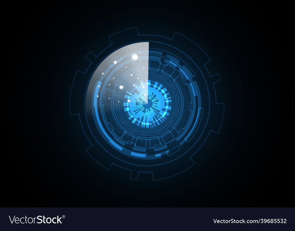 Technology abstract future radar security circle Vector Image