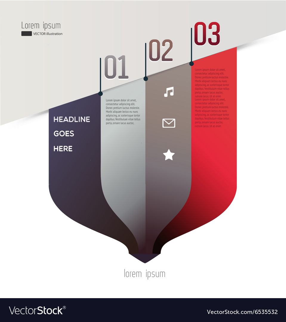 Three steps infographic Royalty Free Vector Image