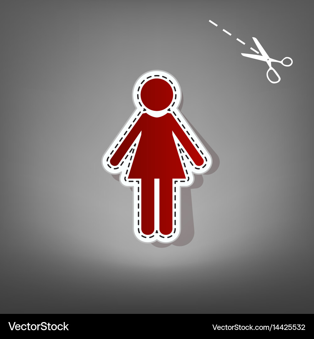 Woman sign red icon Royalty Free Vector Image - VectorStock