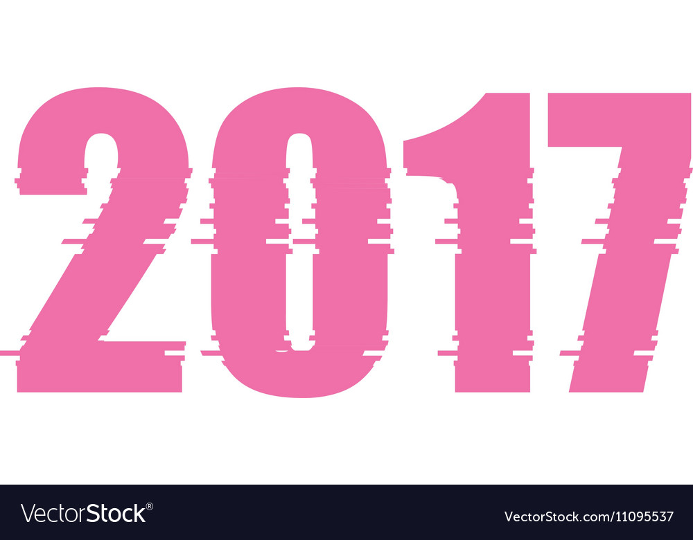 2017 text Royalty Free Vector Image - VectorStock