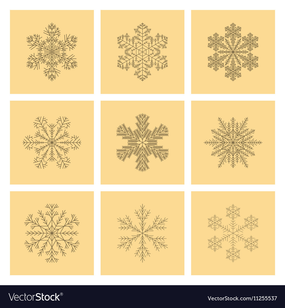 Assembly flat snowflake Royalty Free Vector Image