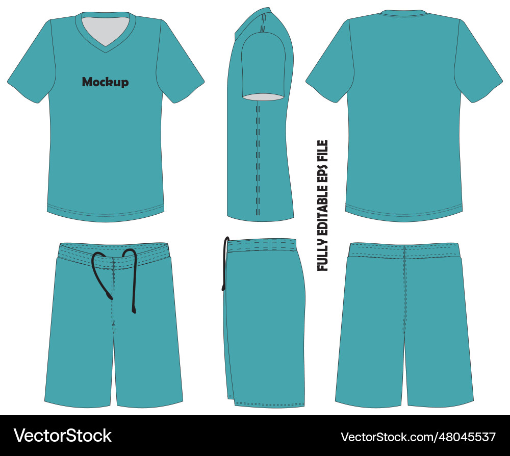 Basketball uniform jersey shorts mock ups Vector Image