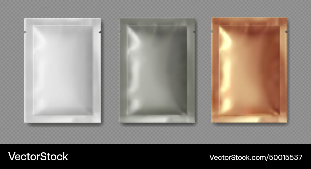 Blank sachet packaging for food cosmetic Vector Image