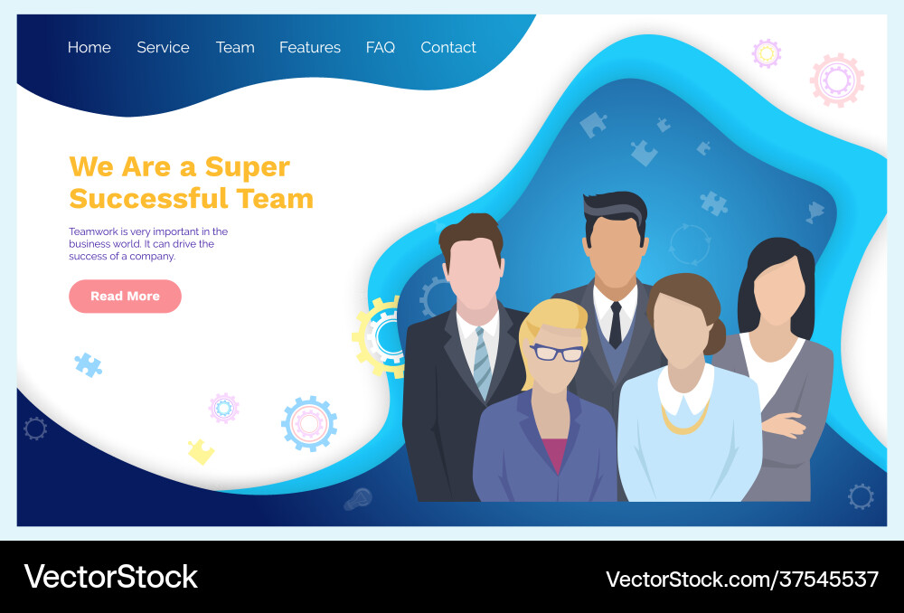 Business team ready to work teamwork coworkers Vector Image