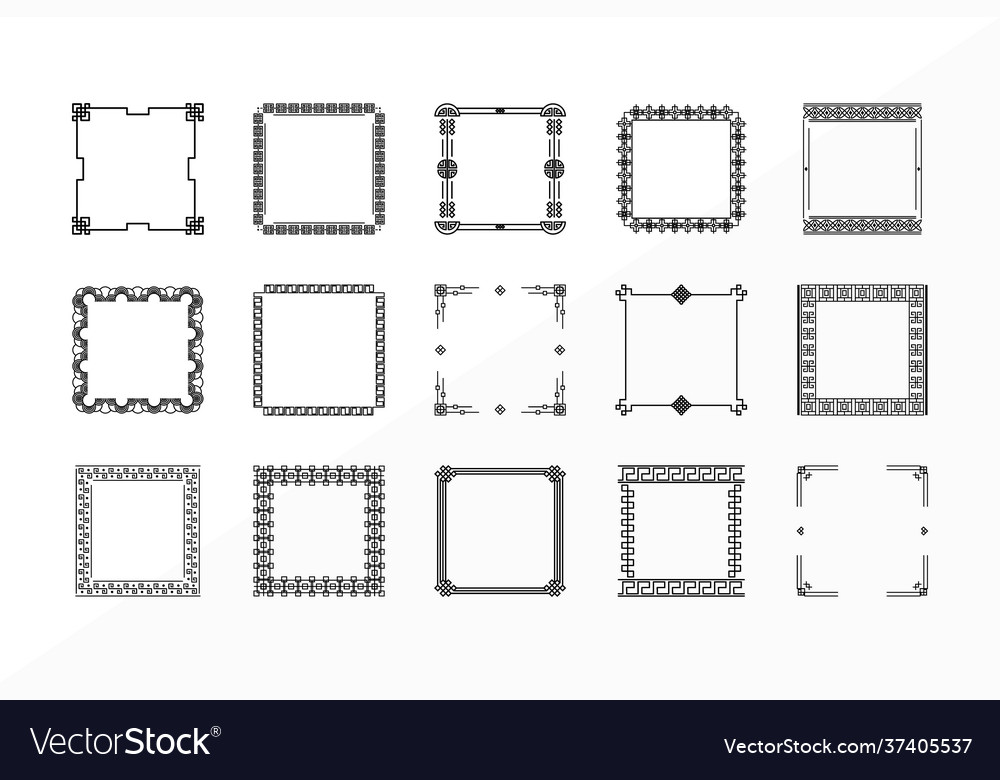 Chinese frames collection Royalty Free Vector Image