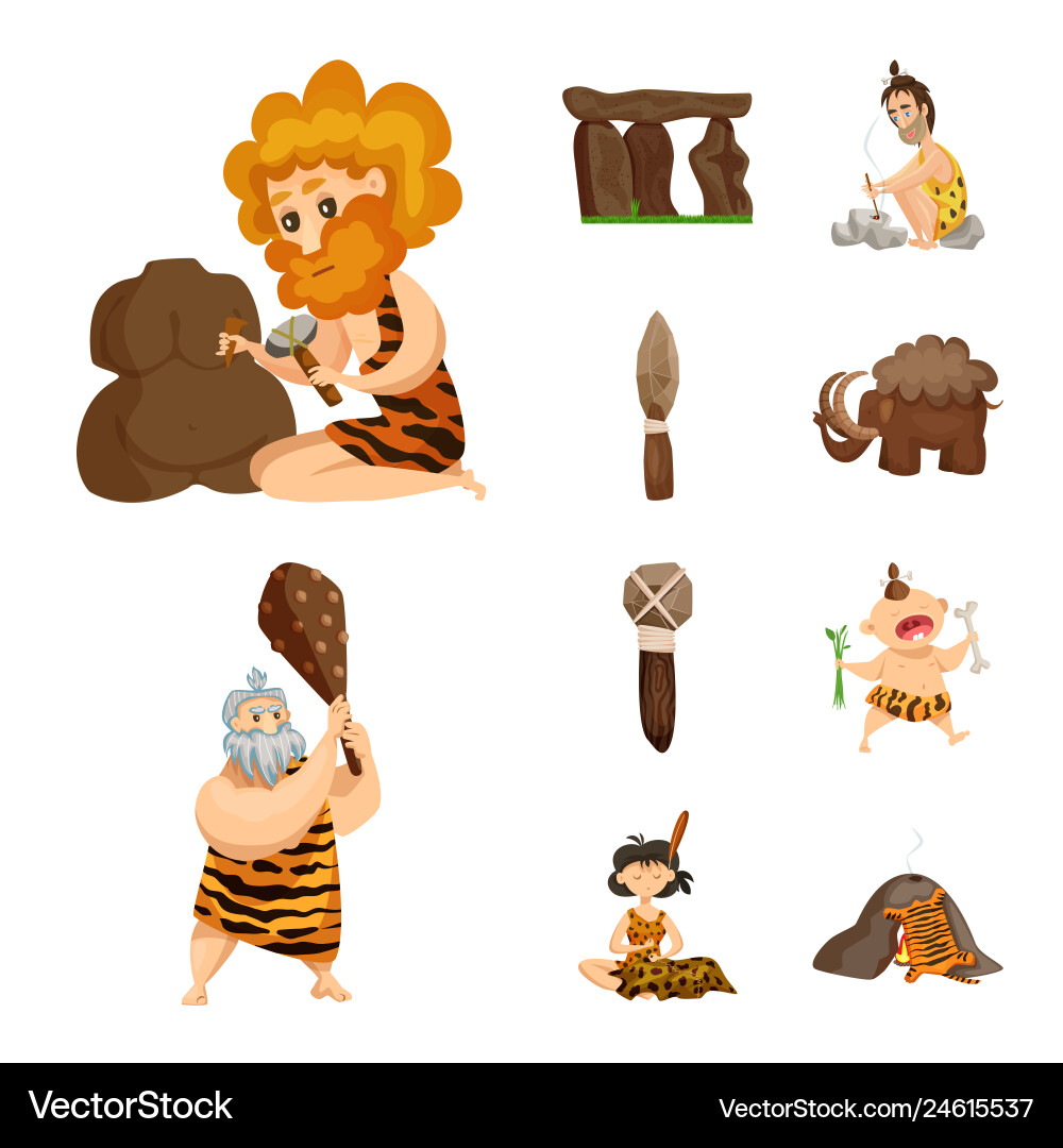 Design of ancient and age logo set Royalty Free Vector Image