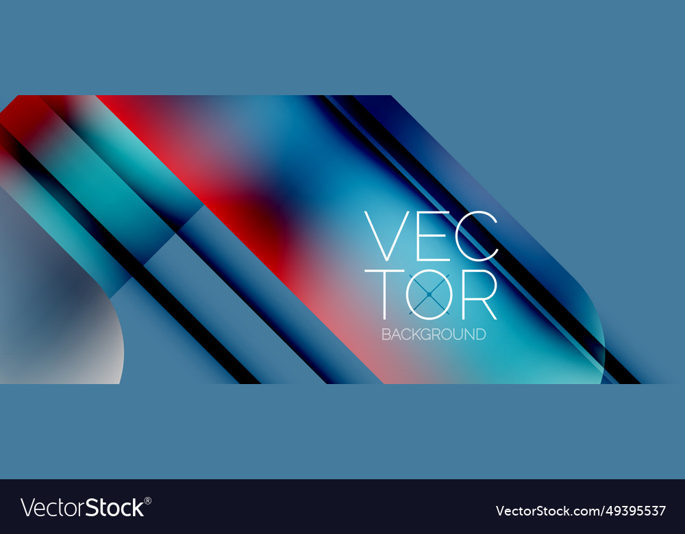 Dynamic Bright Colorful Geometric Elements Vector Image