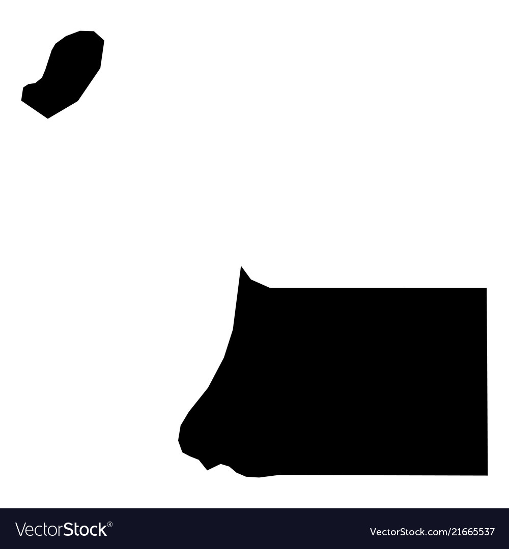 Equatorial guinea - solid black silhouette map Vector Image Equatorial guinea - solid black silhouette map Vector Image