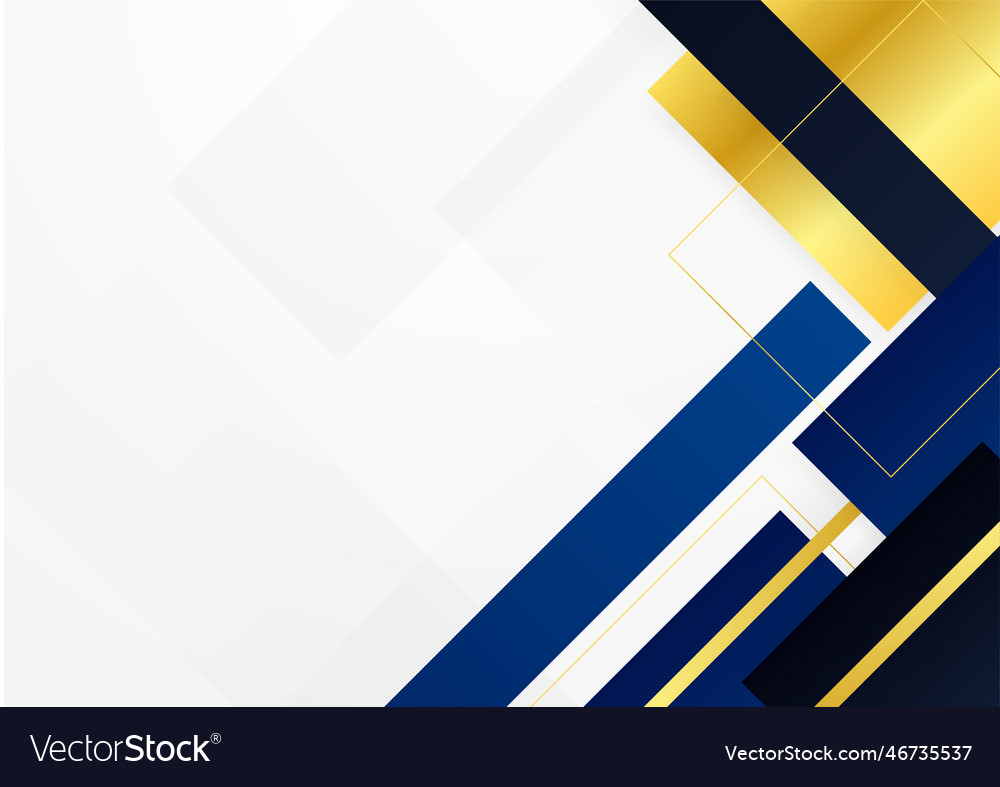 Modern abstract blue gold background abstract Vector Image