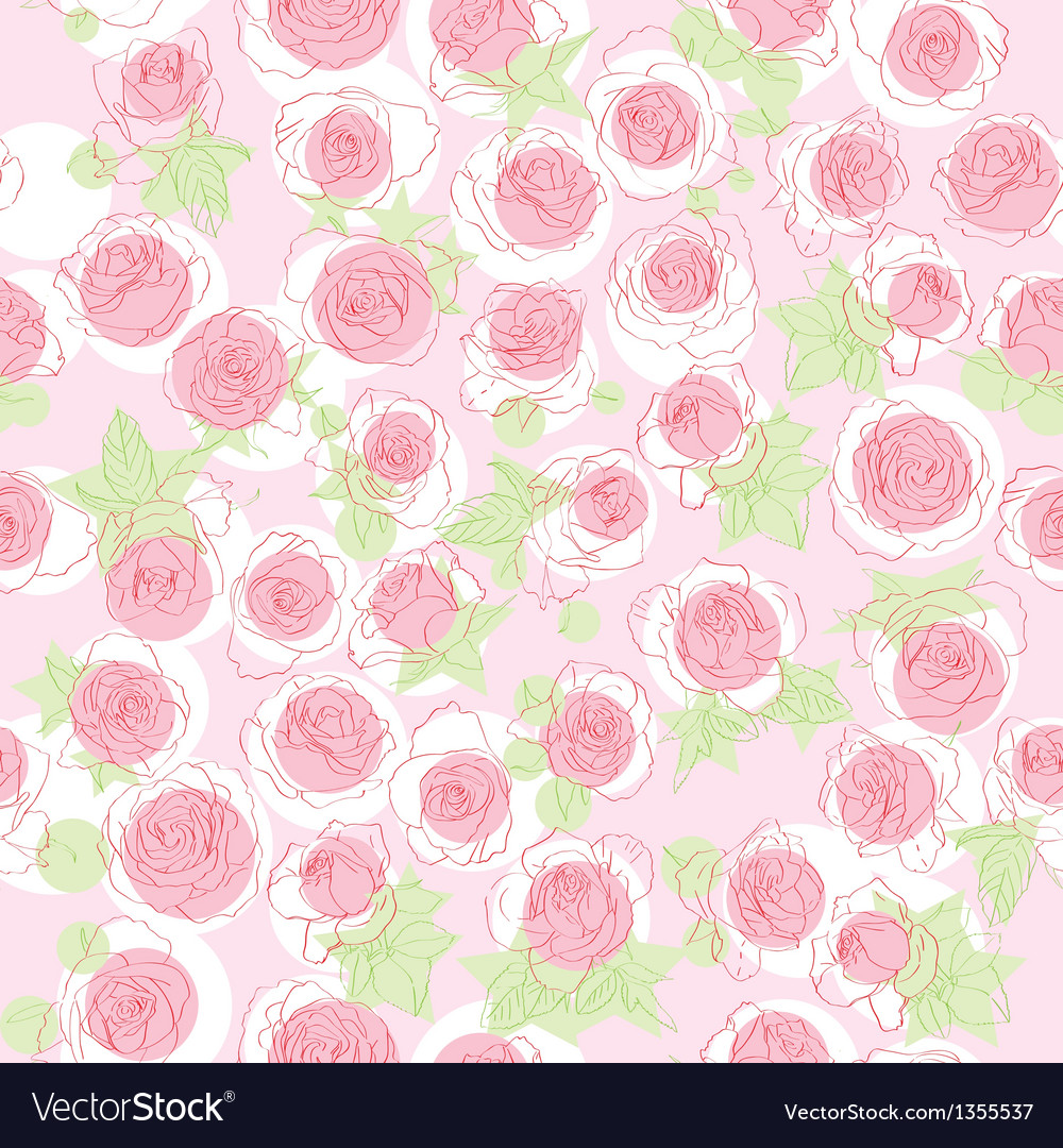 Roses pattern Royalty Free Vector Image - VectorStock