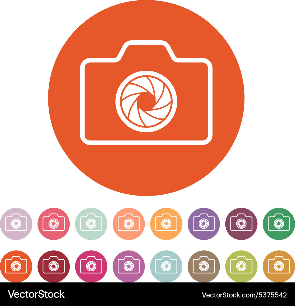 Camera icon photo symbol flat Royalty Free Vector Image