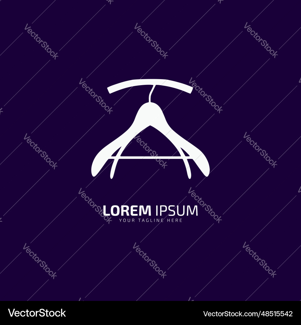 Hanger logo icon design on blue background Vector Image