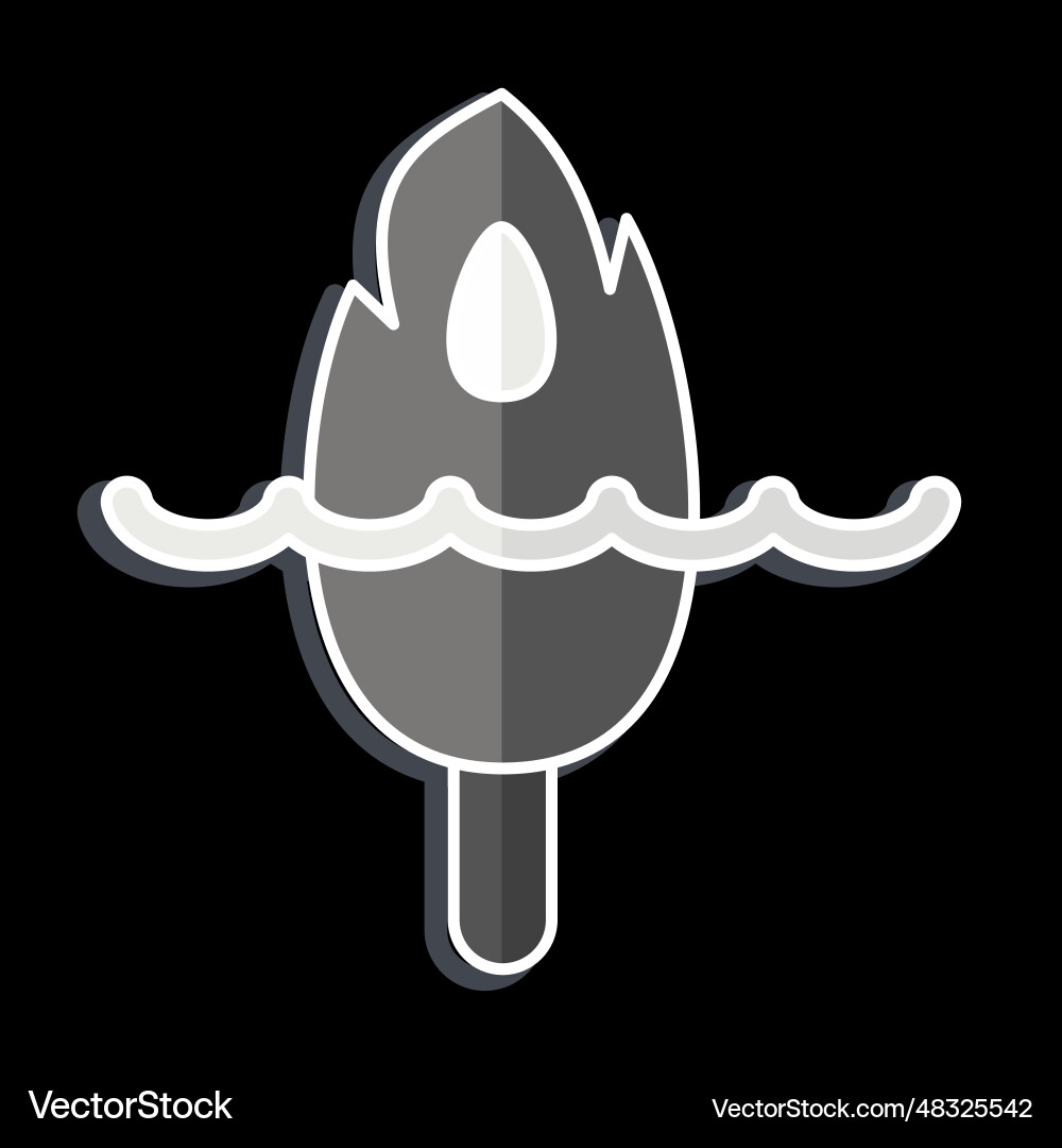 Icon melting ice related to climate change symbol Vector Image