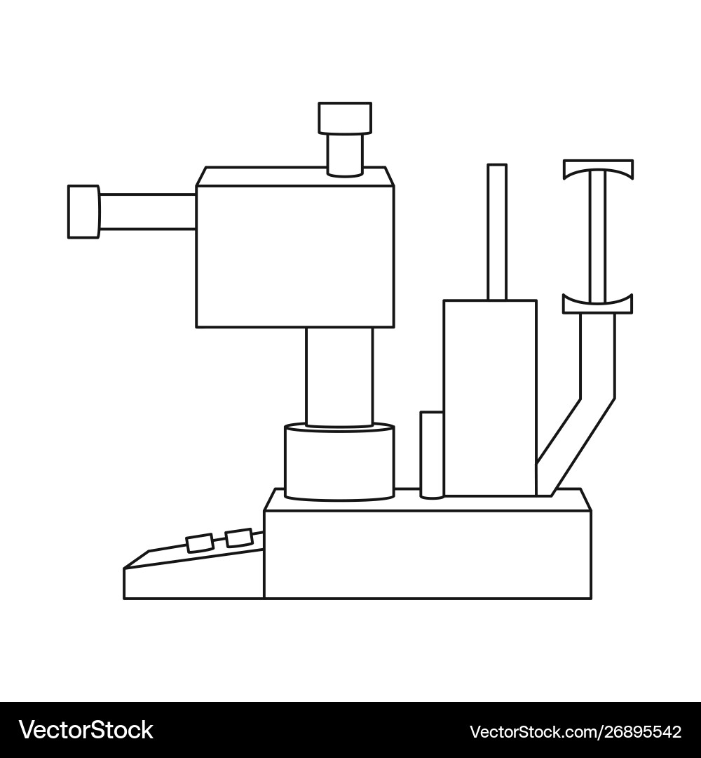 Isolated object apparatus and equipment sign Vector Image