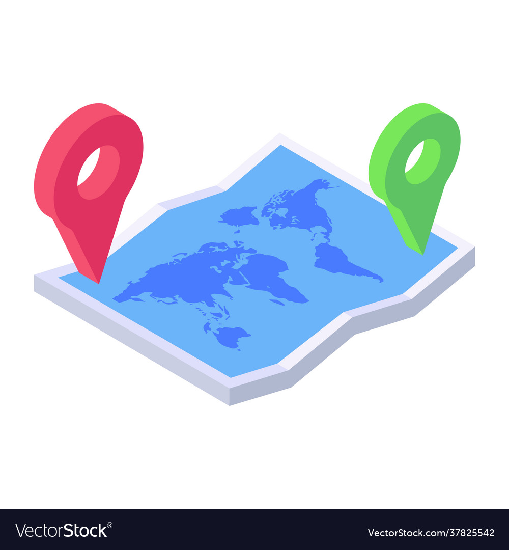 Map locations Royalty Free Vector Image - VectorStock