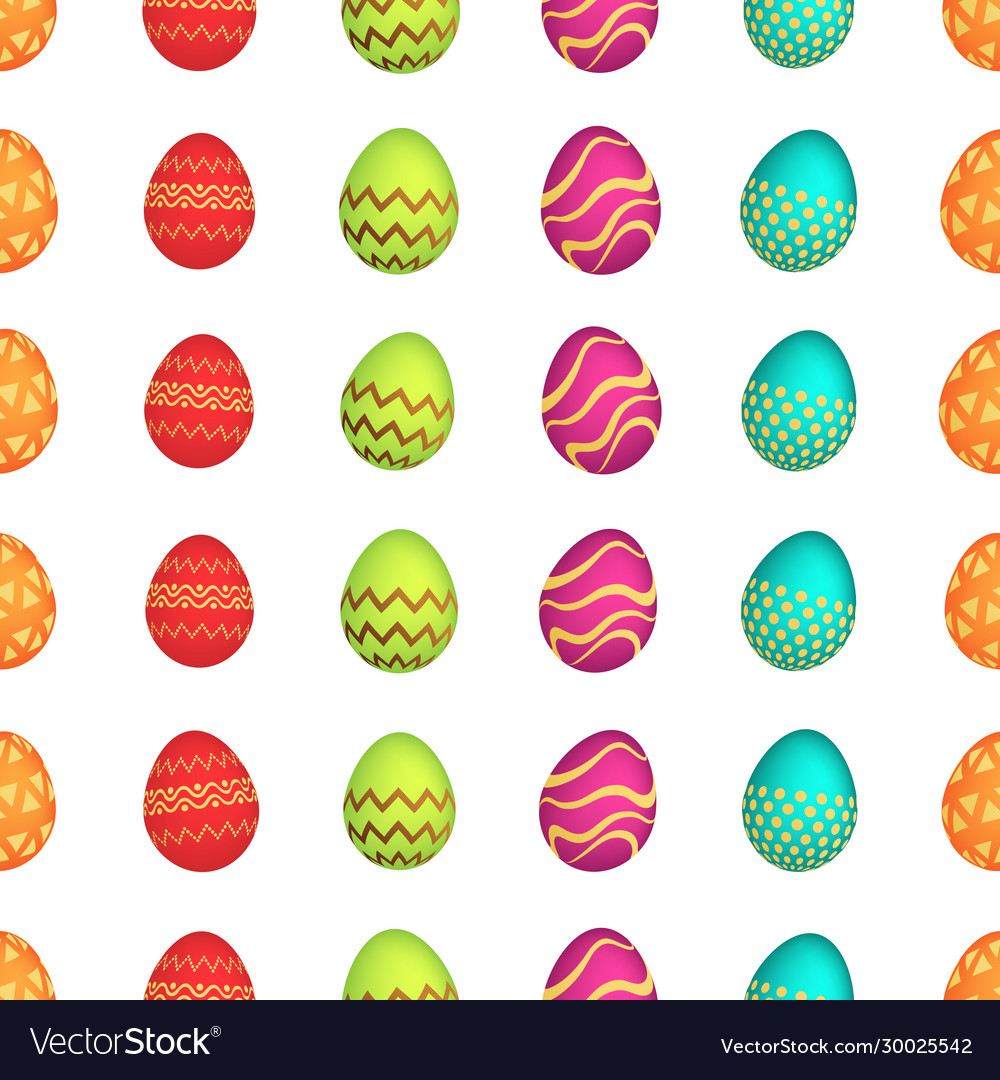Seamless pattern with colorful easter eggs Vector Image