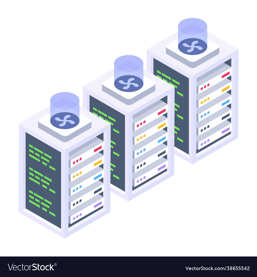Server racks Royalty Free Vector Image - VectorStock