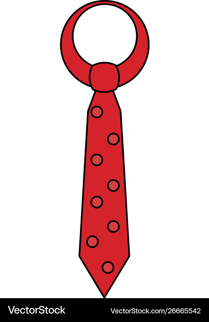 Tie business elegance cartoon Royalty Free Vector Image
