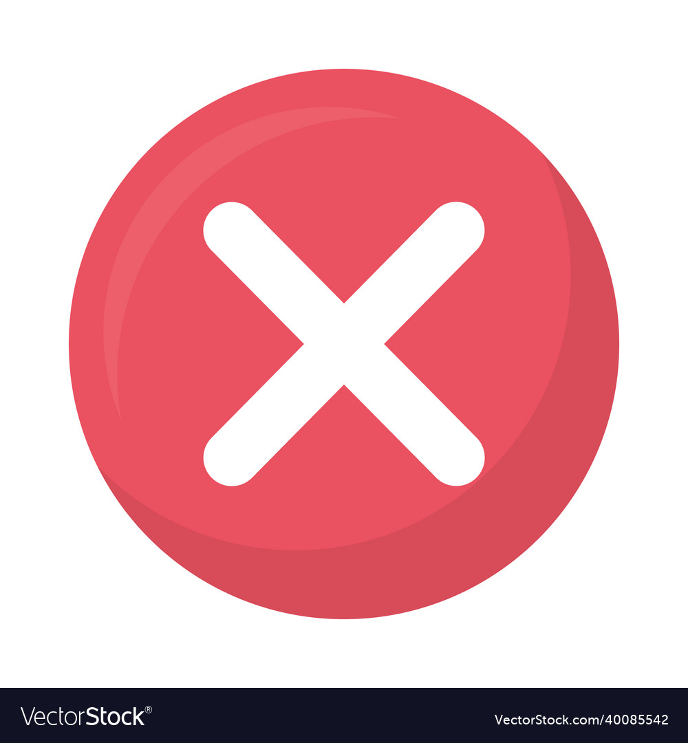 Wrong sign icon Royalty Free Vector Image - VectorStock