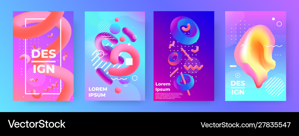 Abstract poster modern futuristic banners Vector Image