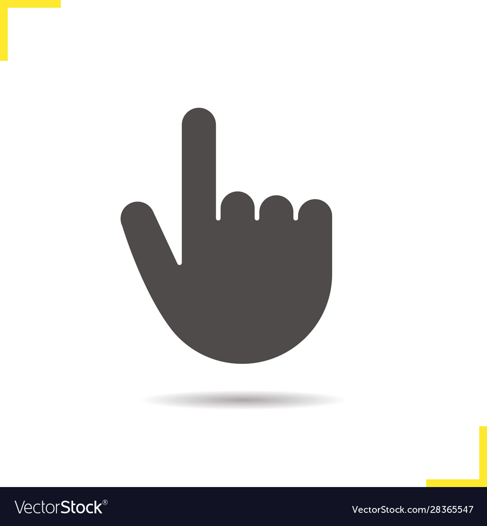 Attention hand gesture glyph icon Royalty Free Vector Image Attention hand gesture glyph icon Royalty Free Vector Image