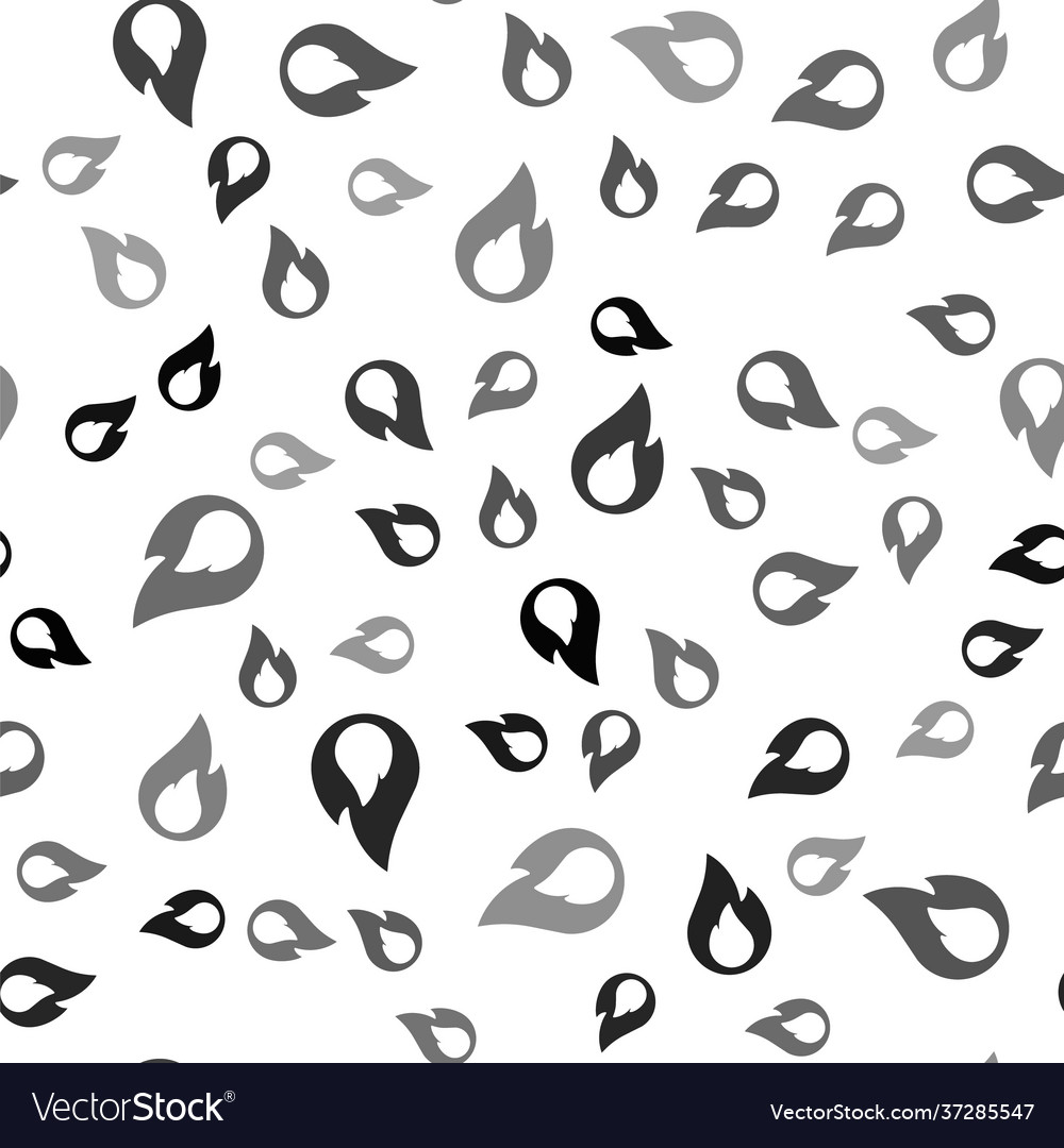 Black fire flame icon isolated seamless pattern Vector Image Black fire flame icon isolated seamless pattern Vector Image