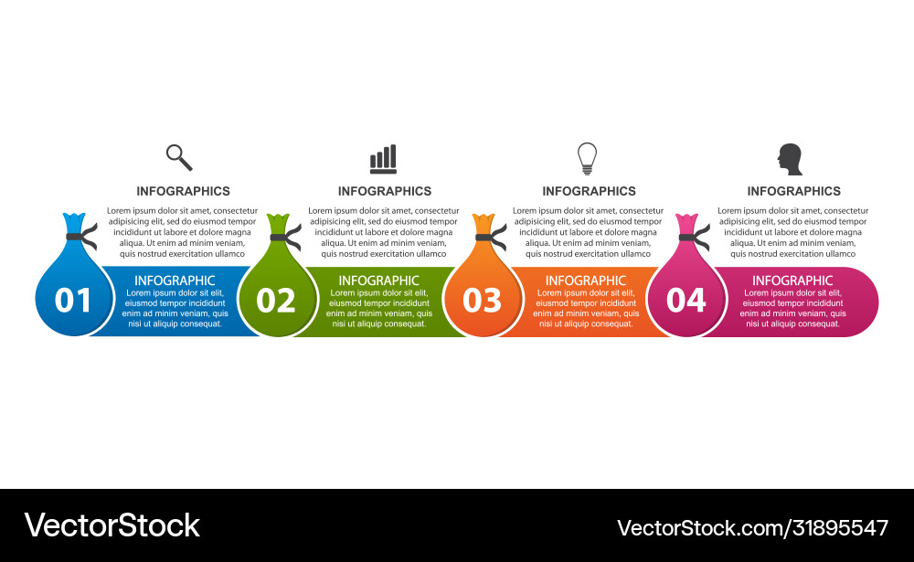 Business infographics template in form bag Vector Image