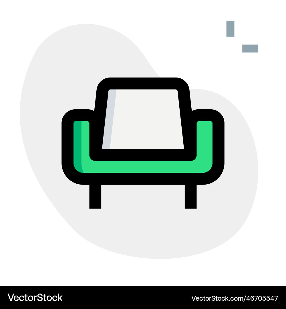 Cozy arm-rest equipped cushioned chair Royalty Free Vector