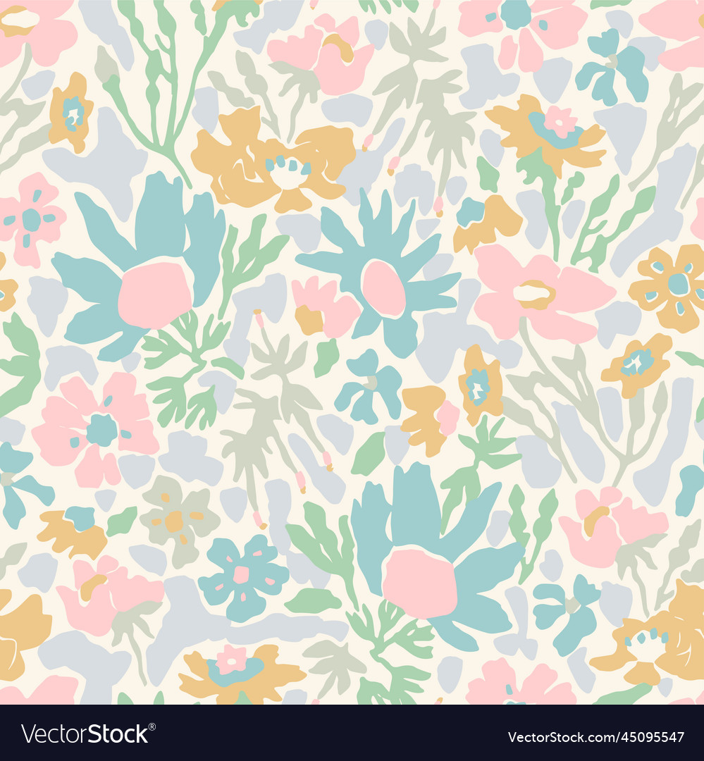 Flower ditsy seamless pattern Royalty Free Vector Image