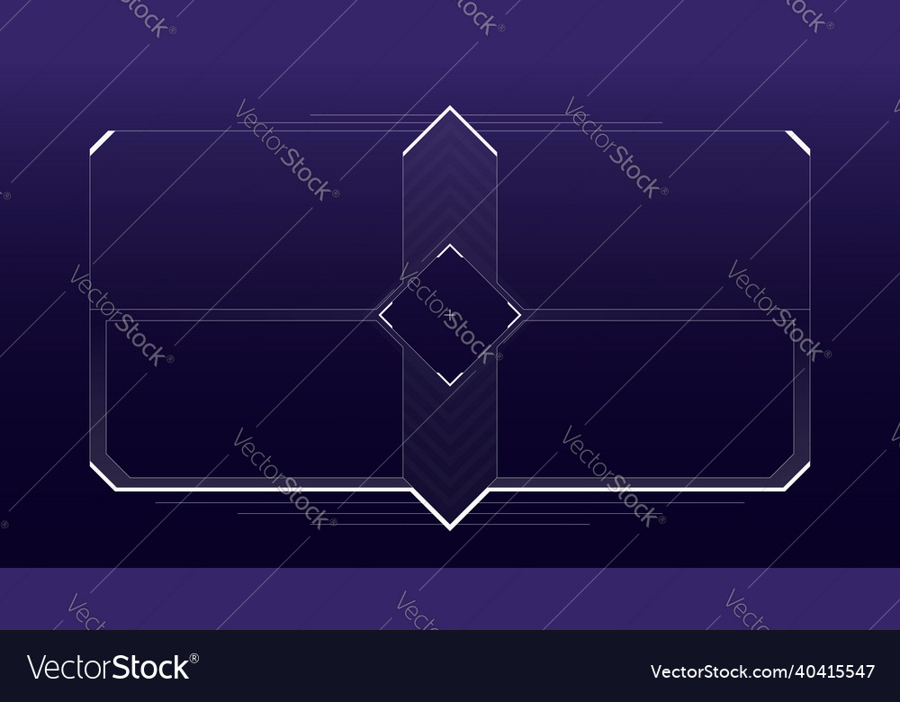 Futuristic interface frame hud Royalty Free Vector Image