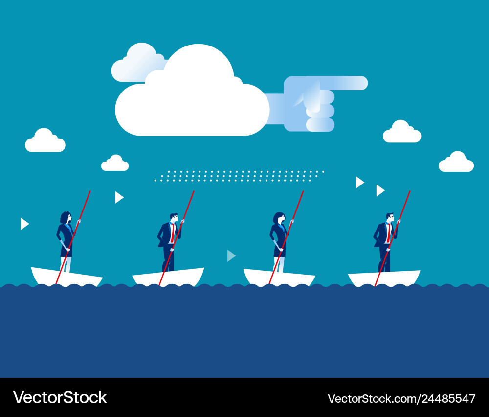 Guide business and direction concept business Vector Image