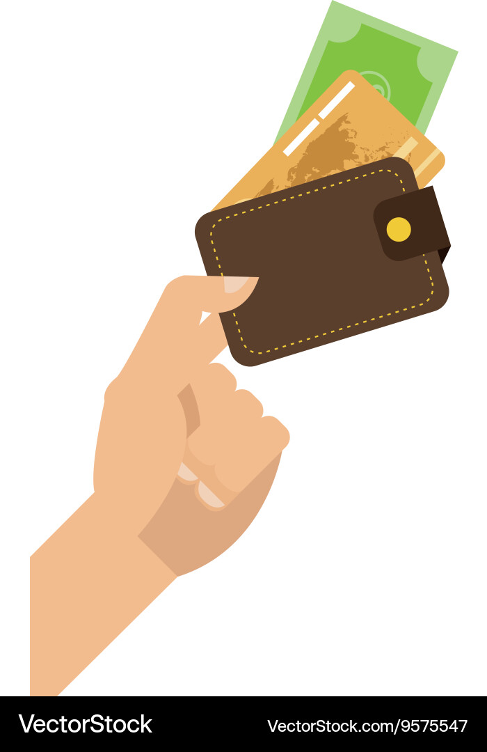 Hand holding credit cards icon Royalty Free Vector Image